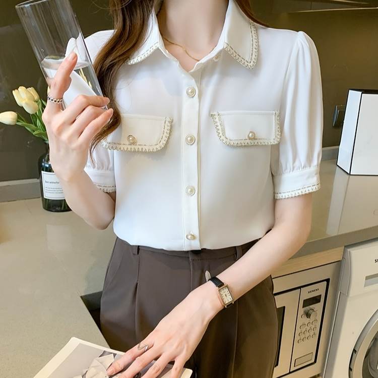 abc-3969胸のポケットデザインがポイントのトップス。トップスとしてはもちろん、羽織りとしても着回せる万能アイテムです♪【カラー】ホワイト【サイズ】cmS /着丈 58 /袖丈 58 /バスト 88 /肩幅 37M /着丈 59 /袖丈...