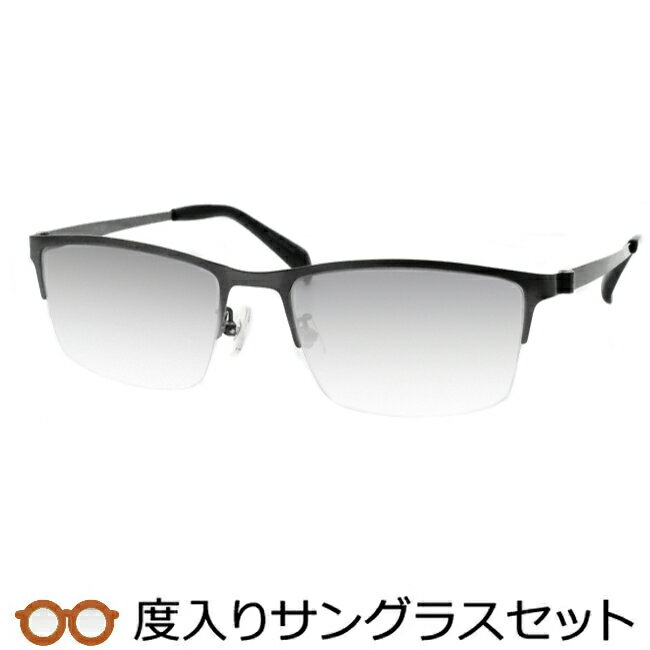 度入りサングラスセット 商品名 度つきカラーレンズ入り サングラスセット サイズ 54□18　140 たて38×よこ138 男性 標準～やや大きめサイズ相当 女性 やや大きめサイズ相当 フレーム ガンメタル レンズ 見本はグレー系 (約85...