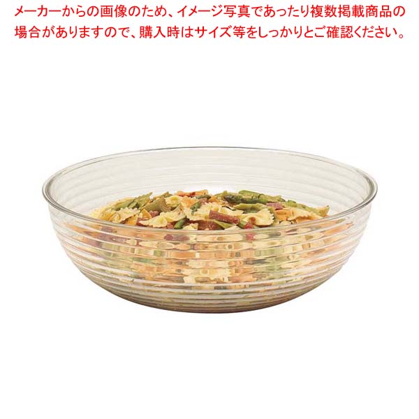 商品の仕様●外寸(mm)：15インチ ●内寸(mm)：φ381×H135 ●容量:10.6L●材質：ポリカーボネイト ●洗浄機：○■● 耐久性に優れたポリカーボネイト製品です。● リブ状の外面は、現代感覚に合った上品なデザインです。● 内面...