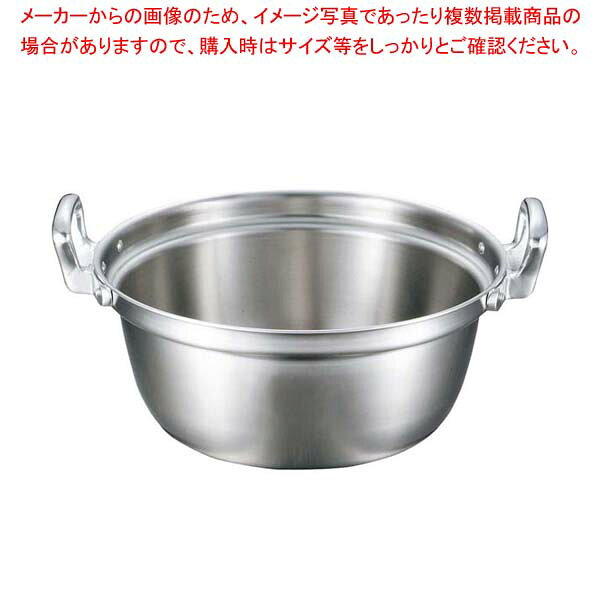 商品の仕様●外寸(mm)：外径：315 底径：205 ●内寸(mm)：φ300 深さ：135●重量：1.8kg●容量：7.6L●板厚/厚み：2.0●材質：18-8ステンレス(0.45mm) アルミニウム 18-0ステンレス(0.55mm) ...
