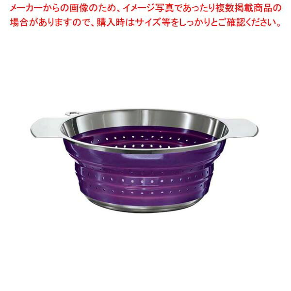 商品の仕様●外寸(mm)：φ255(ハンドル含まず) ●内寸(mm)：深さ：105 折りたたみ時：約40●容量:3.4L●材質：リム部・底部：18-10ステンレス 本体部：耐熱シリコン ●耐熱・耐冷温度：?20〜180℃■● 新素材の柔軟性...