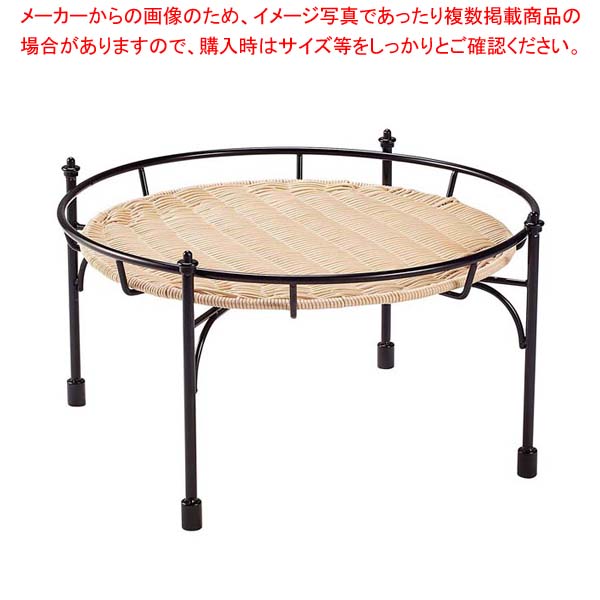 商品の仕様●外寸(mm)：φ440×H158 ●材質：すのこ：ポリプロピレン フレーム：スチール製・カチオン電着黒色 ●抗菌：○●洗浄機：△●耐熱・耐冷温度：120℃■● ナチュラルな質感はそのままに洗える抗菌バスケット● 水や洗剤でジャブ...