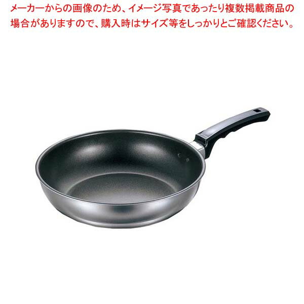 商品の仕様●外寸(mm)：外径：φ286(柄含まず) 底径：180 ●内寸(mm)：27cm 深さ：72●重量:1.3kg●板厚/厚み：2.6●材質：ステンレス アルミクラッド三層鋼 内面フッ素樹脂加工 ●電磁調理器：200V■● 200V...