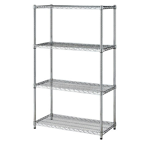 商品の仕様●素材／スチール製 クロームメッキ●サイズ／(2)W90.7×D45.7×H151cm●重量／15kg〜34kg●耐荷重／全体：200kg 100kg/段●組立式●アジャスター付き 棚は25mm間隔で高さを調節できます。 キャスタ...
