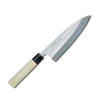 商品概要●商品名:堺孝行 改良霞研 出刃包丁 24cm●刃渡:240mm●銘:堺孝行●柄:プラスチック●安来の黄鋼を使用し、低価格で家庭用の和包丁です。※刃物類の金属製品は水洗いをした後、濡れたままで放置すると錆や水アカが発生しますので使用...