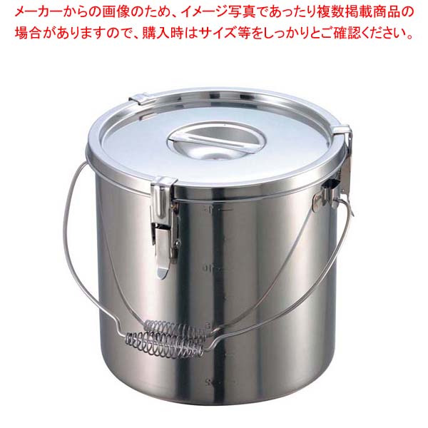 商品の仕様●内寸(mm)：φ270×H270 ●重量:2.8kg●容量:15L●板厚/厚み：0.8●材質：18-8ステンレス シリコンゴム ●耐熱・耐冷温度：パッキン耐熱温度：-100〜250℃■● フック：3箇所● 目盛り:2L刻み(2〜...