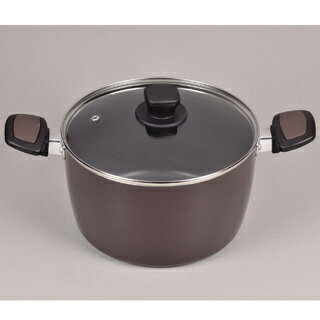 ふっ素加工IH対応ガラス蓋付両手鍋です。ふっ素樹脂加工だからお手入れ簡単。また、少ない油でも焦げ付きにくくヘルシーに調理できます。丈夫で長持ち、衛生的で人気商品です。家庭用にオススメです。商品の仕様本体サイズ:幅360×奥行230×高さ18...
