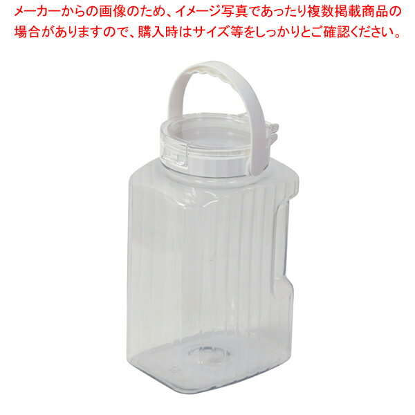 商品の仕様●製品サイズ(mm):幅/165(ハンドル含まず)×奥行/130×高さ/265●容量(L):本体4.0L・計量カップ180ml●原料樹脂/本体/PET(耐熱温度60度〜耐冷温度-20度)●開閉ふた:PET 熱可塑性エラストマー(耐...
