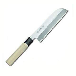 商品概要●商品名:堺孝行 改良霞研 鎌形薄刃包丁 18cm●刃渡:180mm●銘:堺孝行●柄:プラスチック●安来の黄鋼を使用し、低価格で家庭用の和包丁です。※刃物類の金属製品は水洗いをした後、濡れたままで放置すると錆や水アカが発生しますので...