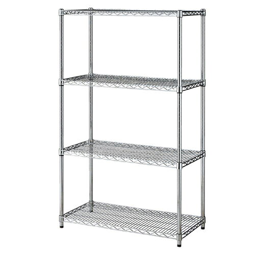 商品の仕様●素材／スチール製 クロームメッキ●サイズ／(2)W90.7×D45.7×H151cm●重量／15kg〜34kg●耐荷重／全体：200kg 100kg/段●組立式●アジャスター付き 棚は25mm間隔で高さを調節できます。 キャスタ...