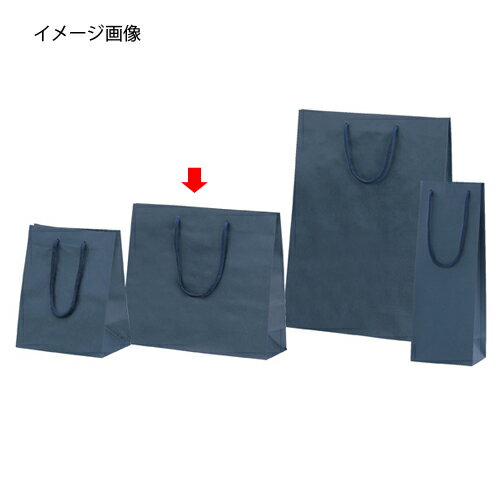 カラー手提げ紙袋です。色：紺。サイズ：33×10×29。シンプルなデザインの印刷により一層あたたかみを引き出し、 特に雑貨やカジュアル衣料などでよくご利用いただいております。カジュアルにも、シックにも使える手提げ袋です。シーンを選ばず使いや...