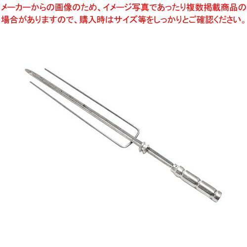 商品の仕様●外寸(mm)：全長72cm(リングから先端までの長さ48.5cm) 太さ 中央：16mm 左右：各6mm 幅7.5cm ●重量：455g●材質：ステンレス、アルミ●製造国：ブラジル■●肉や野菜を刺してグリル機で調理することができ...