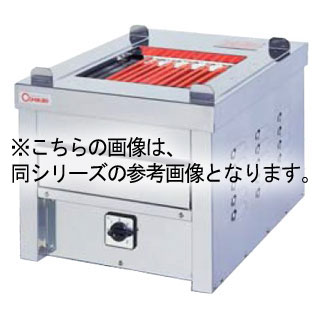 商品の仕様●電気容量1φ200V：4.0kw●定格最大電流 (A)：20.0●接続法リード線2m付：直結●火床寸法(mm)：前幅240×奥行270●外形寸法(mm)：前幅390×奥行550×高さ350●製品重量(kg)：47※商品画像はイメ...