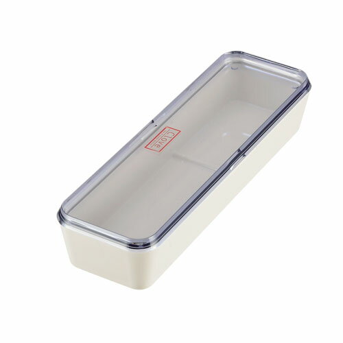 蓋つきのカトラリーケースです。ホコリを防ぎ、お箸など清潔に収納できます。細かい物もスッキリ収納★重ねて収納できるので、少ないスペースを有効活用出来ます！商品の仕様●製品サイズ（mm）：幅260×奥行85×高さ50●重量（g）：227●耐熱温...