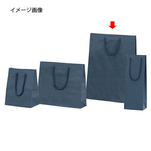 カラー手提げ紙袋です。色：紺。サイズ：33×10×45cm。シンプルなデザインの印刷により一層あたたかみを引き出し、 特に雑貨やカジュアル衣料などでよくご利用いただいております。カジュアルにも、シックにも使える手提げ袋です。シーンを選ばず使...