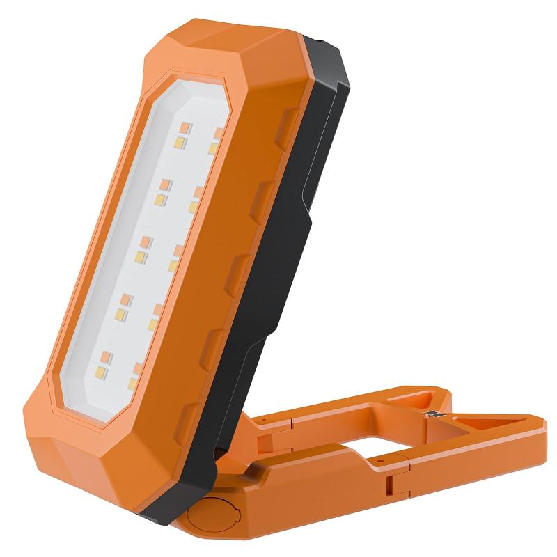 LED Work Light Rechargeable Ultra Compact Foldable 500 Lumen Cordless Work Lighting, Adjustable 180° Stand, 3000K-6500K ...