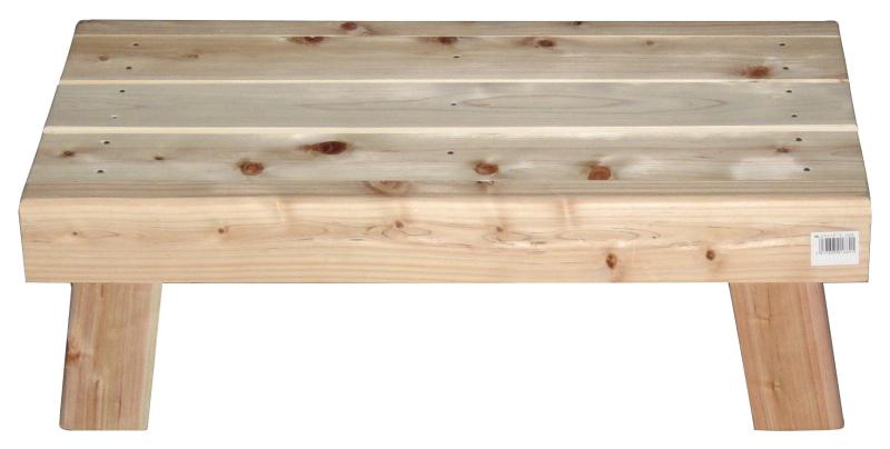 星野 踏み台 桧ベンチ 低いんです 白木 小 56×28.5×18サイズ:560×285×180mm本体重量:4kg材質:間伐・桧