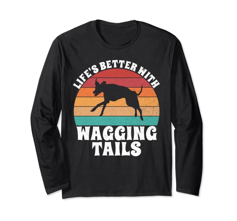 Wagging Tailsドッグトレーナーで人生はより良いです。 長袖Tシャツ誇り高い犬のトレーナーに最適です。 ドッグトレーナークリッカー、ドッグトレーナーのおやつを手に入れて、子犬への情熱を示しましょう。 誕生日やクリスマスの最高の犬の...