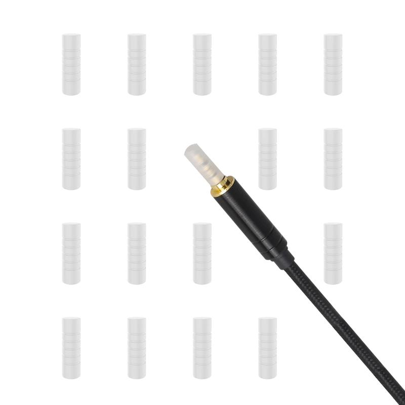 3APLUS プラグ保護キャップ ステレオミニプラグ (2.5mm) 用 イヤホンジャック カバー ケーブルカバー プラグカバー 2.5mm端子用 樹脂製 20個入り 白●●「 高品質」肉厚タイプで使用感良いです。樹脂製、異臭もありません。...