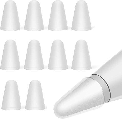 【10個セット】0.5mm超薄 Apple Pencil用ペン先 カバー アップルペンシル カバー ペン先を保護 （10個入）柔らかい 滑り止め 静音効果 超薄 脱着簡単 摩擦係数がアップ ペンの摩耗を防ぐ キャッ