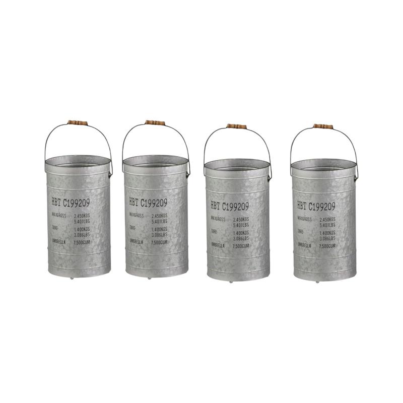 匠美風 Rainline Select 傘立て 4個セット シルバー 素材 アイアン ウッド φ23.5x42（取手含まず）cm PNO.625899サイズ:φ23.5x42（取手含まず）cm素材 アイアン ウッド1個重量 850g生産国 中国
