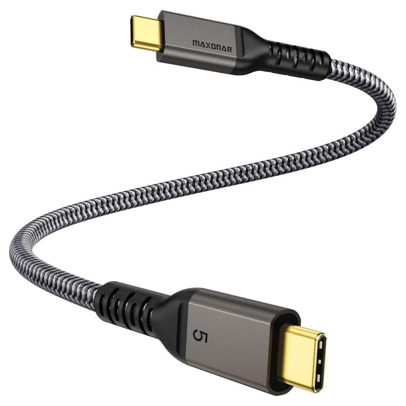 Maxonar Thunderbolt 5 ケーブルMaxonar Thunderbolt 5 ケーブル USB-Cケーブル【120Gbps高速転送 / 240W PD充電 / 8K@60Hz映像出力】Thunderbolt 4/3・USB...