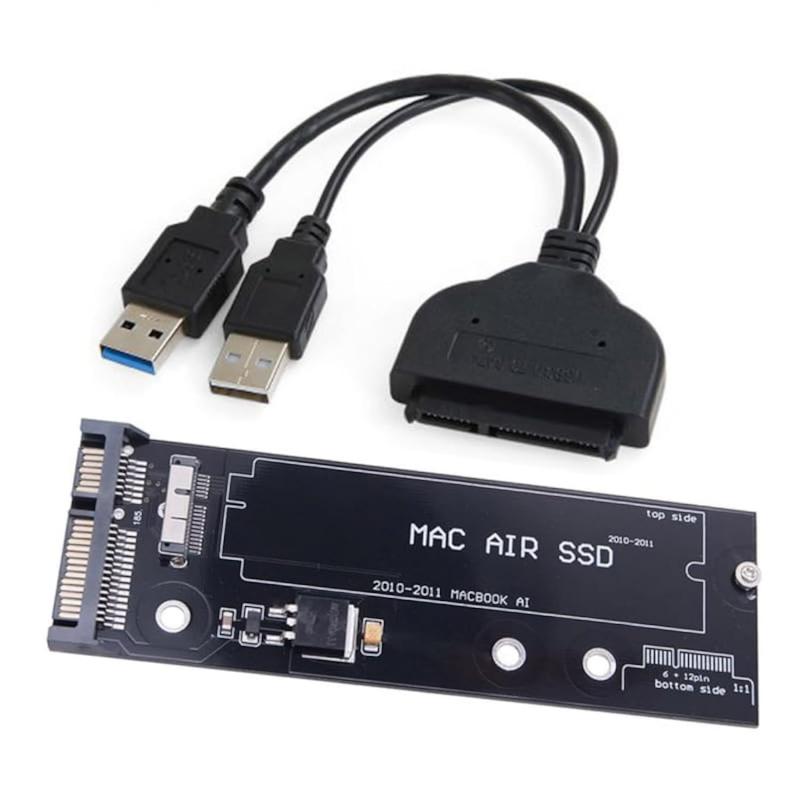 CY コンボ 2.5 インチ SATA 22Pin から 2010 2011 2012 Mac Air Pro Retina SSD 12+6Pin 17+7Pin A1425 A1398 MC975 MC976 ケースエンクロージャ