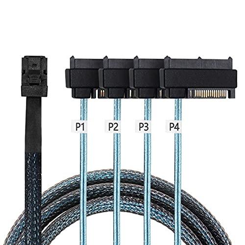Cablecc 内部 Mini SAS HD SFF-8643 ホストから 4 SATA 7pin/4 SAS 29Pin SFF-8482 ターゲット ハードディスク 6Gbps データ サーバー Raid ケーブル