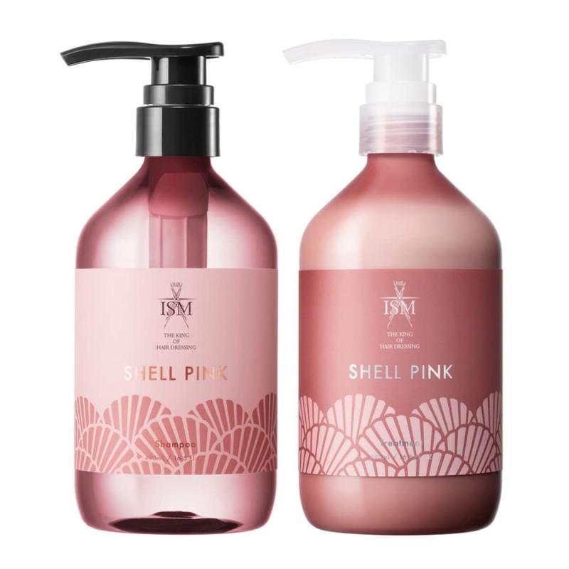 ISM シャンプー&amp;トリートメント セット シェルピンク 各490ml