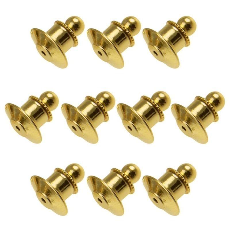 HappyHome ピンバッジ キャッチ 留め具 デラックス 丸型 クラッチ アクセサリー金具 10個入りピンバッジ キャッチ 留め具 10個セットサイズ： 直径約10mm（詳細は画像を参照してください）キャッチの差し方：針を差し込む際は、...