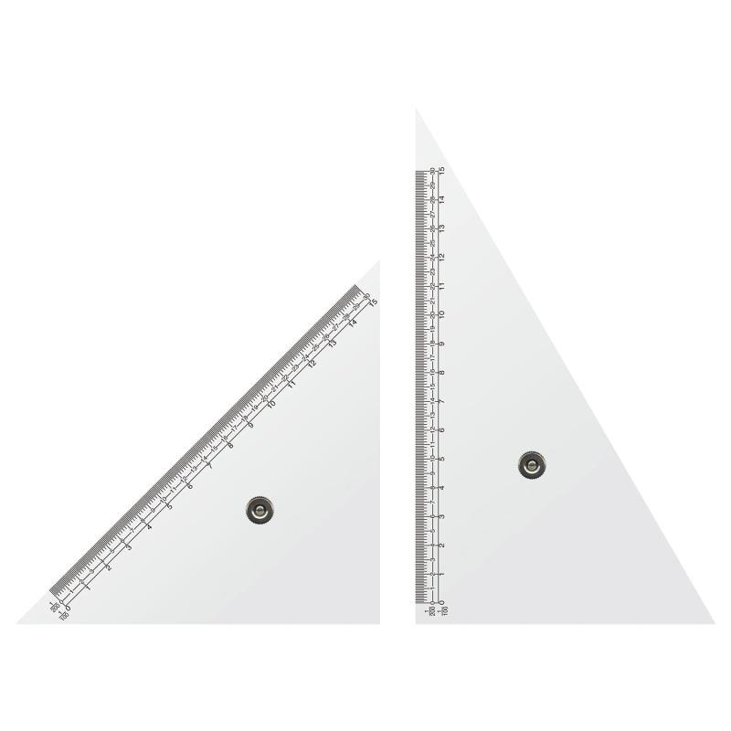 ウチダ ツマミ付三角定規 18cm×3mm 014-0253 無色サイズ:18cm型 厚み3mm 目盛り付き(1/100・1/200の目盛り付き)断面:通常(面取り加工やエッジ加工は施されていません)材質:アクリル樹脂製造:Made in ...