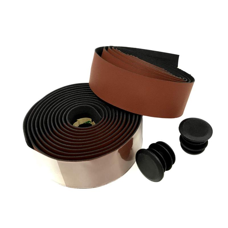 VELO(ベロ) レザーバーテープ ブラウン 06-BROWN BT-VL-M001サイズ:2000×30mm×2カラー:ブラウン素材:PUレザー付属:エンドプラグ、フィニッシングテープ