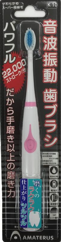 アマテラス 音波振動歯ブラシK10 PK 1本商品サイズ (幅×奥行×高さ) :6cmx2.2cmx24cm原産国:中国内容量:1本