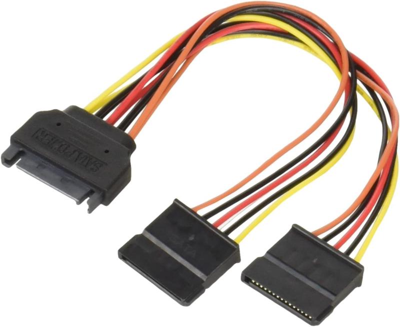AINEX シリアルATA用二股電源ケーブル 15cm S2-1501SAC