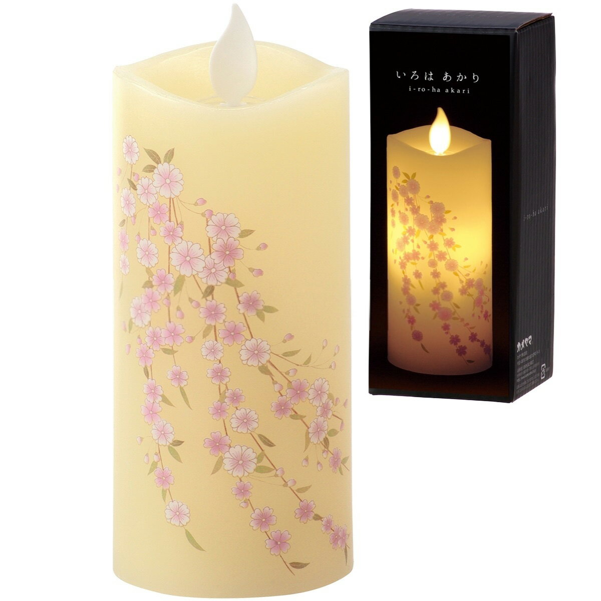 人気のLEDローソク「いろはあかり」に、より気軽に使えるコンパクトサイズが登場！ 安心のLEDタイプ・電池式の仕様はそのままに、飾る場所や仏壇の大きさを選ばずに使えるよう、一回り小さなかわいらしいサイズになりました。 「しだれ桜」は、淡い色...