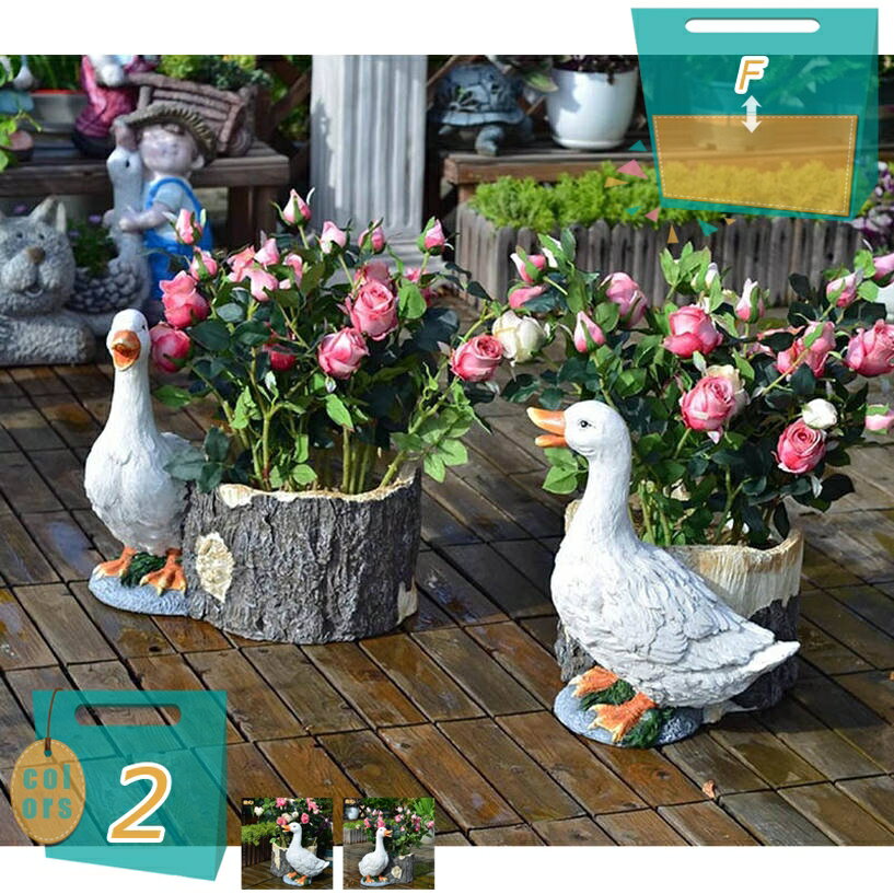 メイン素材：酸化マグネシウム柔らかな色合いがかわいい置物。表面コーティングは製品を保護し、耐久性、耐候性、耐日光性、防水性を備えています。注意事項：植物が含まれておりません。誕生日・母の日のプレゼント、バレンタインデー置物としても最適です！...