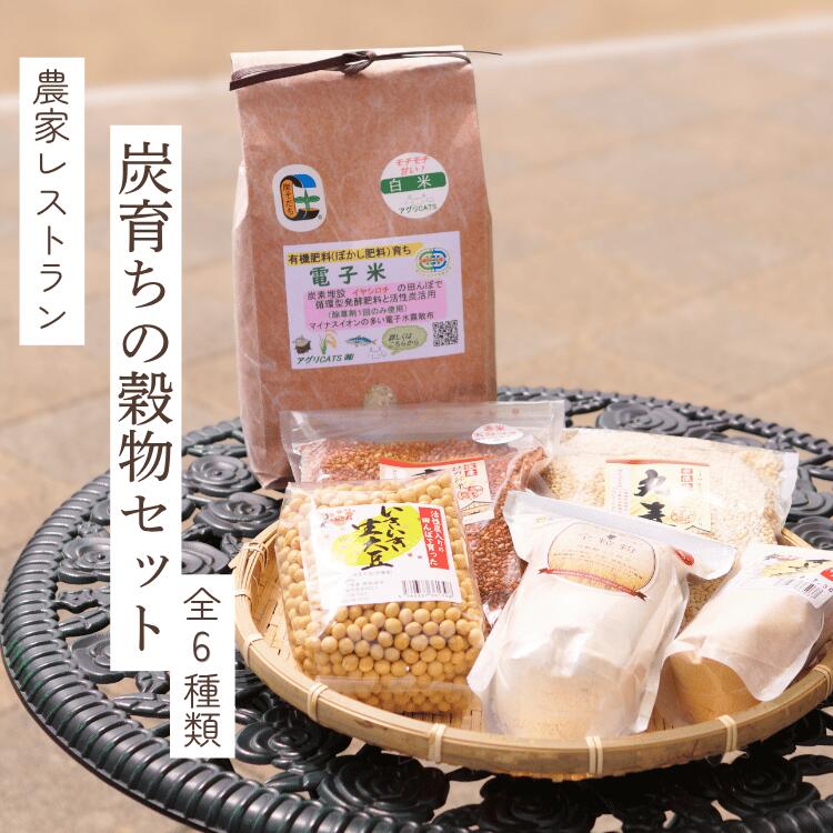 ■セット内容（炭育ちの穀物セット） ・電子米（白米）　2kg ・ 薄力粉（全粒粉）　350g ・大豆　500g ・ 丸麦　500g ・赤米五分　500g ・きな粉　150g 道の駅むなかたの商品を以下のようなシーンでいかがでしょうか。 【ご...