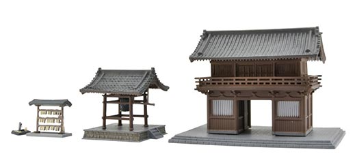 待望の新色リニューアル ●レイアウトイズ（楼門1個あたり）: W80×H60×D60（mm） ●メーカー：トミーテック ●商品番号：331209 ●スケール：Nゲージ
