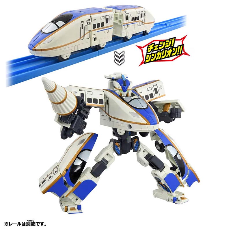 テレビアニメ「新幹線変形ロボ シンカリオン」から「シンカリオン E7かがやき」が、SGXシリーズに登場！ ●シンカリオンに変形！●2両編成の新幹線からロボットに変形！●カッコイイ！ポージングが可能！●進化した可動域により、劇中さながらのポー...