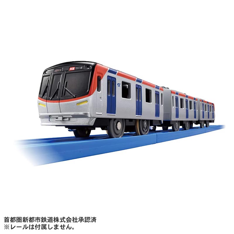 つくばエクスプレス3000系がプラレールに登場です。つくばエクスプレスは東京都の秋葉原-茨城県のつくば市間を走行する都市高速鉄道で、3000系は2020年3月から営業運転を開始した車両です。先鋭感のある銀色の車体にブルーとレッドのラインを斜...