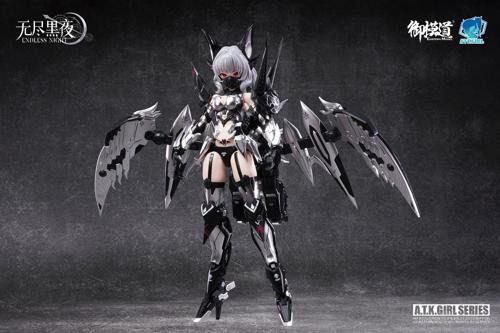 ■商品説明1/12スケールプラモデルのA.T.K.ガールシリーズ「CAMILLA」に新カラー版が登場します！ブラック×メタリックシルバーでよりクールな印象に！鞭や短刀、銃剣など豊富な武器パーツに加え、本体と合体可能なメカコウモリも新カラーで...