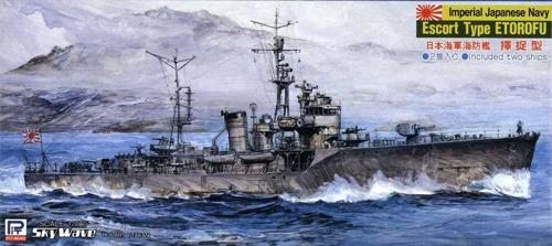 ■商品説明択捉型海防艦は占守型海防艦に次いで設計、建造された甲型海防艦で、1943年から1944年にかけて同型艦14隻が建造されました。占守型に比べ艦首や舵を簡略化し、爆雷の搭載数を増加させて本型は主に南方での船団護衛に投入されました。■商...