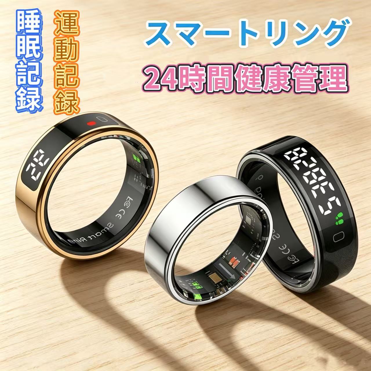 商 　 品　 説　 明 重量 2～3g ※サイズにより異なります 仕様 材質：航空機宇宙グレードの合金チタン(内部) エポキシ樹脂(指側) PVDコーティング(外側) サイズ：6号～14号　※USサイズ表記 セット内容 スマートリングx1 ...