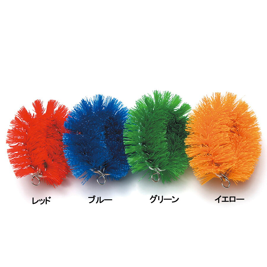 【素材・材質】 材質＝ポリプロピレン、ワイヤー 【色】 赤、青、緑、黄 【サイズ】 外形:110×90×45mm 線径:0.5mm 【重量】 重量＝32g 【特徴】 ●弾力性に優れ女性の手にもフィットしやすく、ガンコな汚れを素早く落とします...