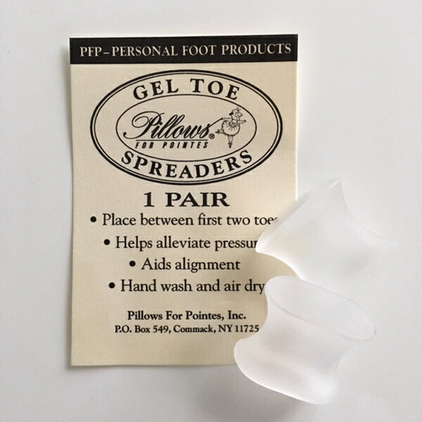 ピローズのジェルトゥスプレッダー 親指付け根の外反母趾対策に。 トウシューズで指の付け根が痛くて、踊りに支障がある方におすすめです！ 巻き爪の方も足の親指と人差し指にスペースができるので、 爪が食い込むのを防いでくれます。 親指と人差し指の...