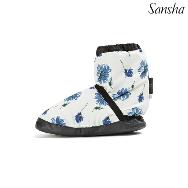 足首まであたたか♪ 世界中のダンサーが愛用するSansha（サンシャ） プリント花柄 ウォームアップブーツ 舞台裏、コンクール、日々のレッスン前…。 ダンサーの足元を冷えから守る「サンシャ」のショートブーティ。華やかな花柄デザイン「Prin...