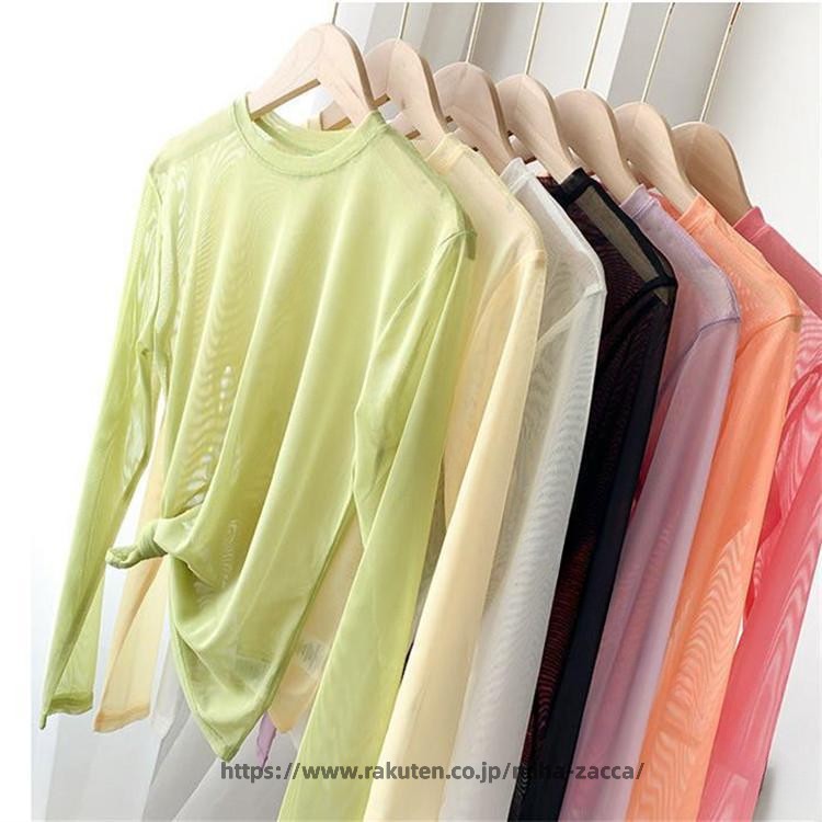 .インナー Tシャツ 女性用 長袖 UVカット 日焼け防止 メッシュ 接触冷感 吸湿速乾 無地 韓国 夏 普段使い 軽量 の レディース インナー です。UV カット と 日焼け防止 で 夏 の 紫外線 対策 に 役立ち、メッシュ 素材 と...