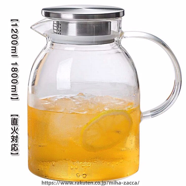 ■ 容量1200ml 1800ml■ 素材ガラス ステンレス■ 色透明■ 特徴ホウケイ酸ガラス製、直火対応、広口デザイン、-20℃〜150℃対応