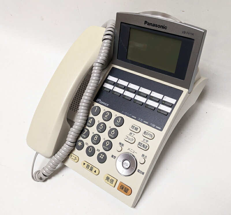 VB-F411KA-Sは12ボタンの標準タイプ電話機、白色です ●対応主装置● PPanasonic　IP OFFICE　S Panasonic　IP OFFICE　M Panasonic　IP OFFICE　L Panasonic　La ...