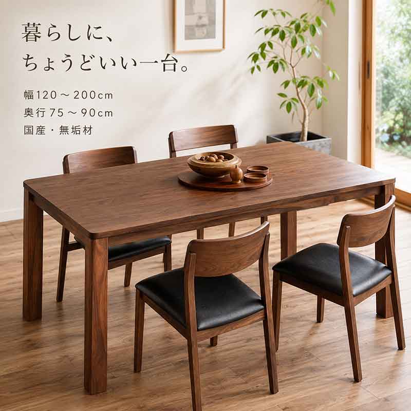 【クーポンで16%OFF】 素材 本体：無垢材 仕上げ 塗装選択可（ウレタン／オイル） 商品サイズ (mm) W1200～2000 × D750～900 × H720 梱包サイズ (mm) 【天板】W1280～2080 × D830～980...